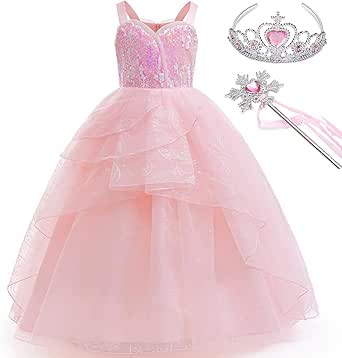 Amazon.com: OTUIZEM Pink Witch Costume for Girls, Bubble Tulle Dress ...