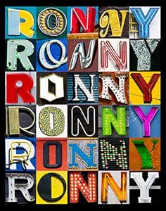 Amazon.com: Ronny Personalized Name Poster Featuring Photos of Actual ...