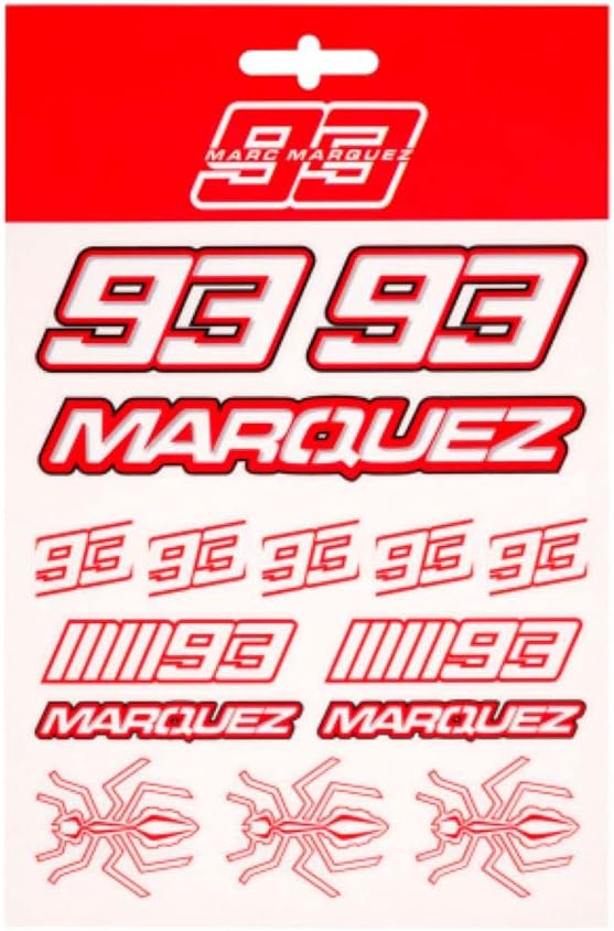 GP Racing Stickerset MM93 Medium Marc Marquez Red Official Racing ...