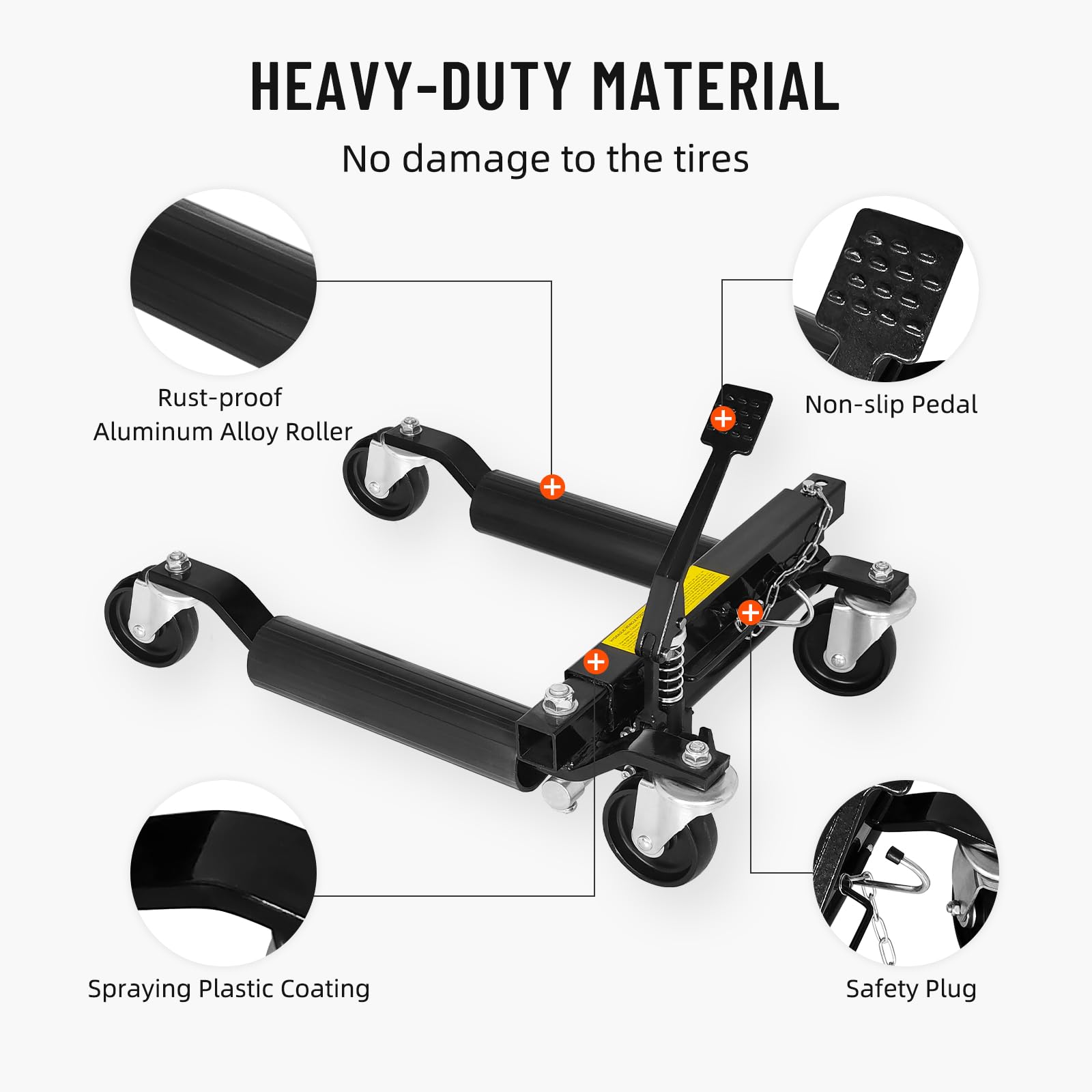 Vehicle Positioning Jack 2-Pack Hydraulic Wheel Dolly Jacks 3000LBS ...