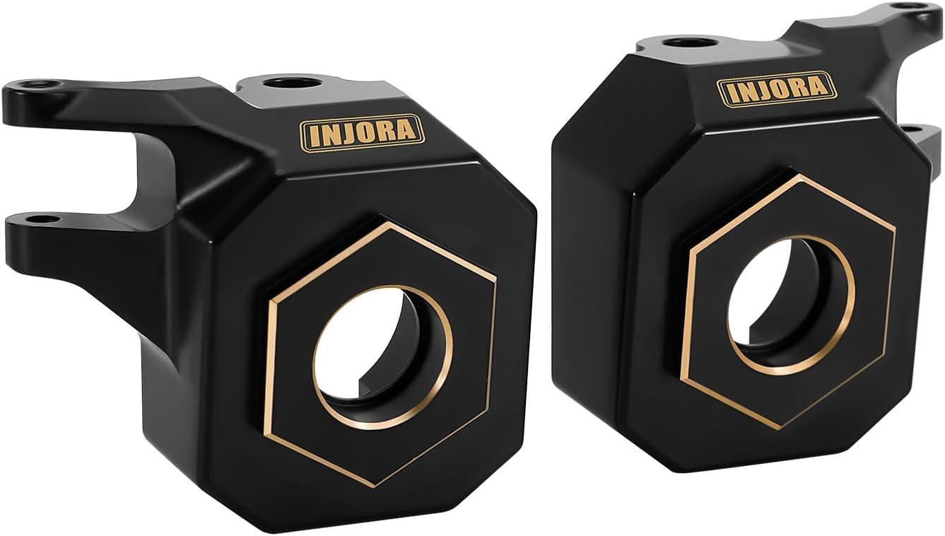 Amazon.com: INJORA Black Brass Steering Knuckle for 1/10 RC Crawler SCX10 III AR45 Straight Axle ...