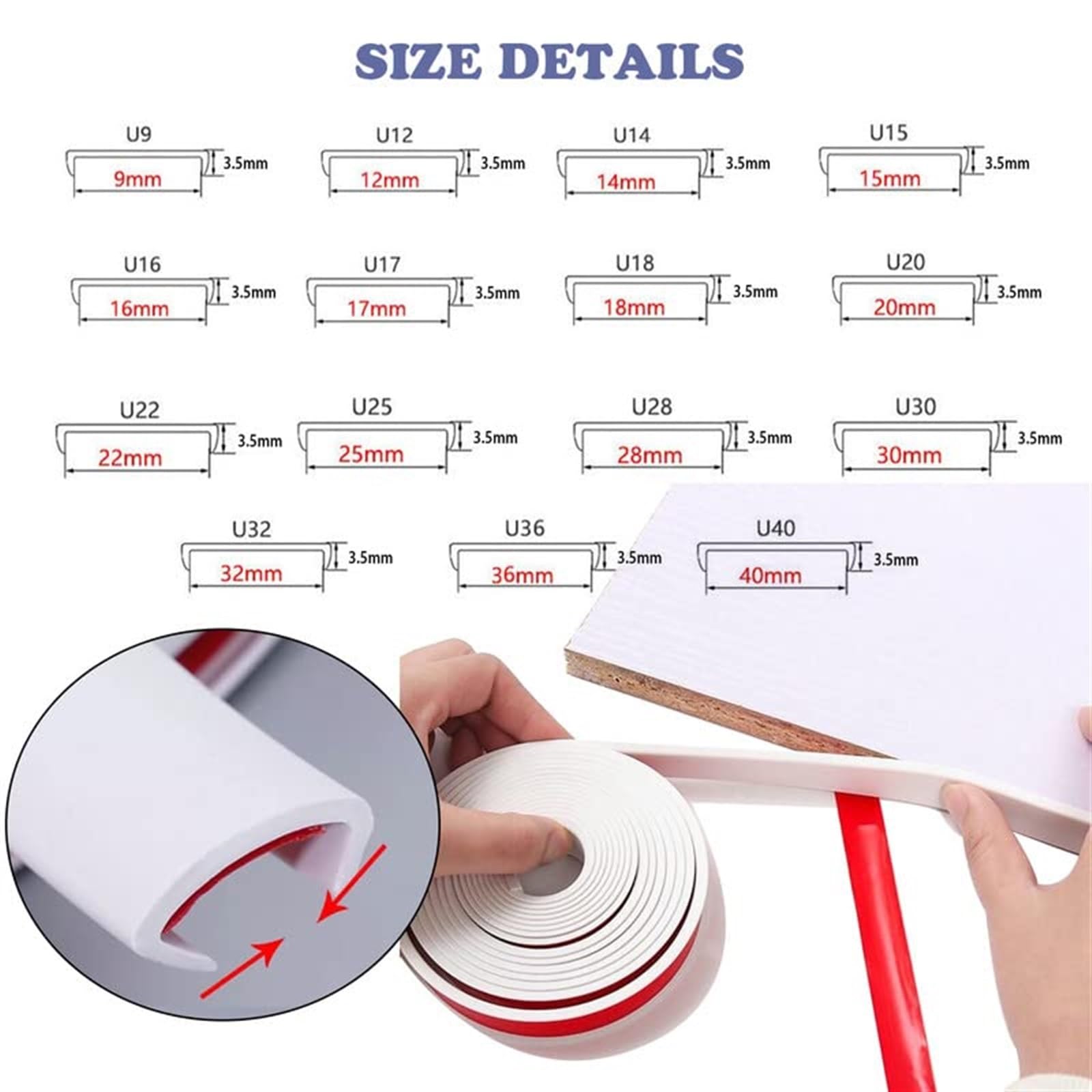 Cabinet Edge Repair Tape Self-Adhesive Furniture Edge Banding - 5M/16 ...