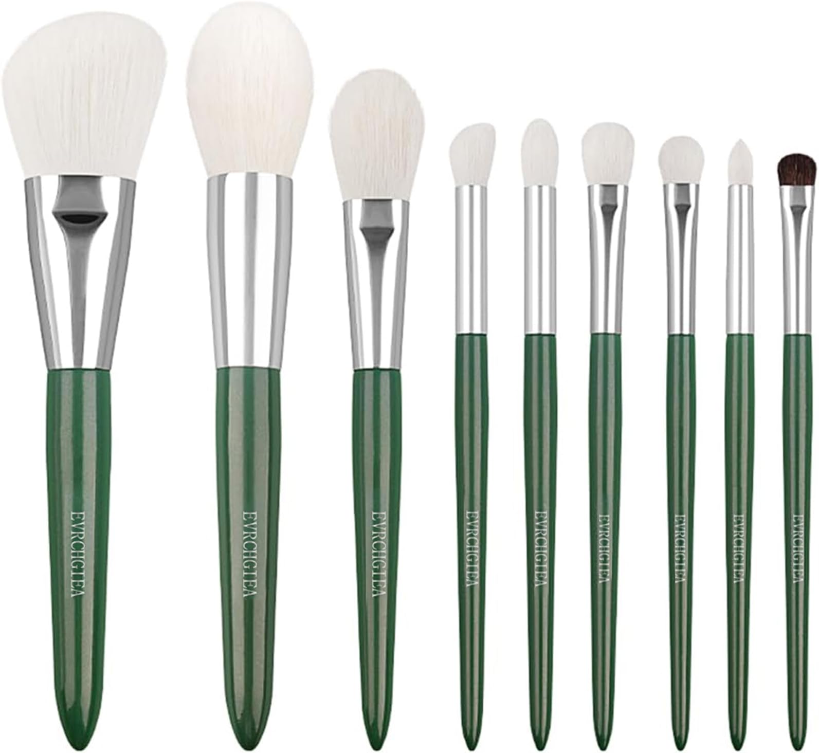 Amazon.com: Natural Real Goat Hair Makeup Brushes Set Labeled 9 Piece ...