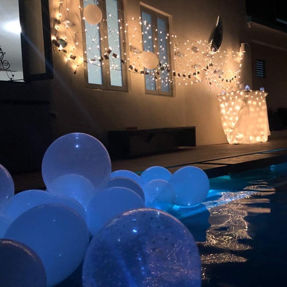 Snapklik.com : JJGoo 100Pcs LED Balloon Lights, Flash Waterproof Round ...