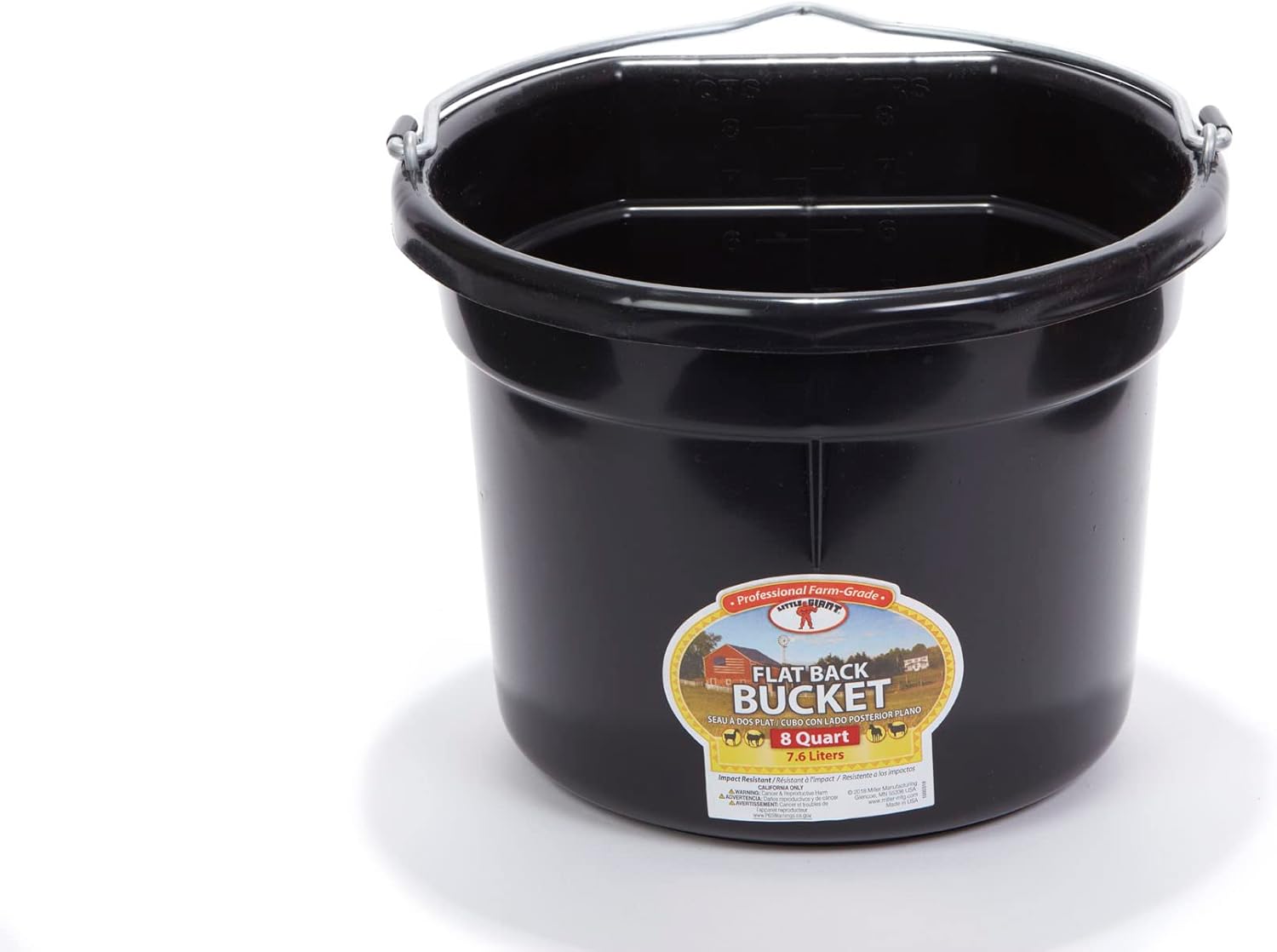 Flat Back Bucket Blk 8qt : Amazon.ca: Health & Personal Care