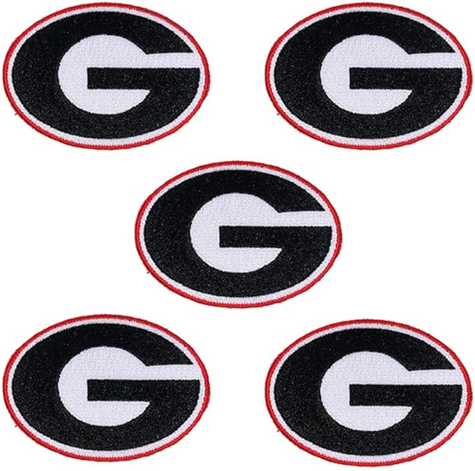 Amazon.com: 5Pcs Iron on Sew on Embroidered Patch for UGA Bulldogs Applique for Clothes, Dress ...