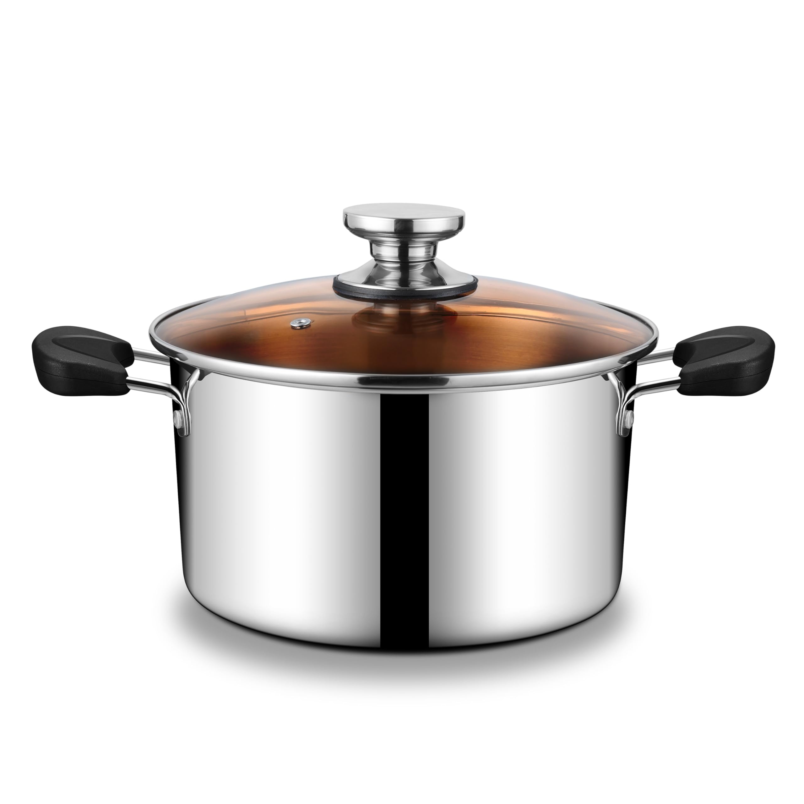 Amazon.com: Onader 6 Quart Stainless Steel Stock Cooking Pot Tri-Ply ...