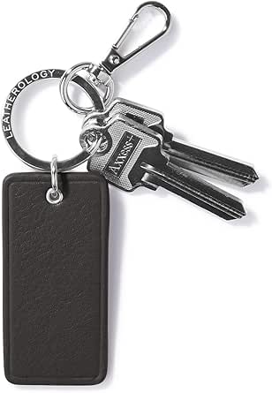 Leatherology Black Onyx Rectangle Keychain at Amazon Men’s Clothing store