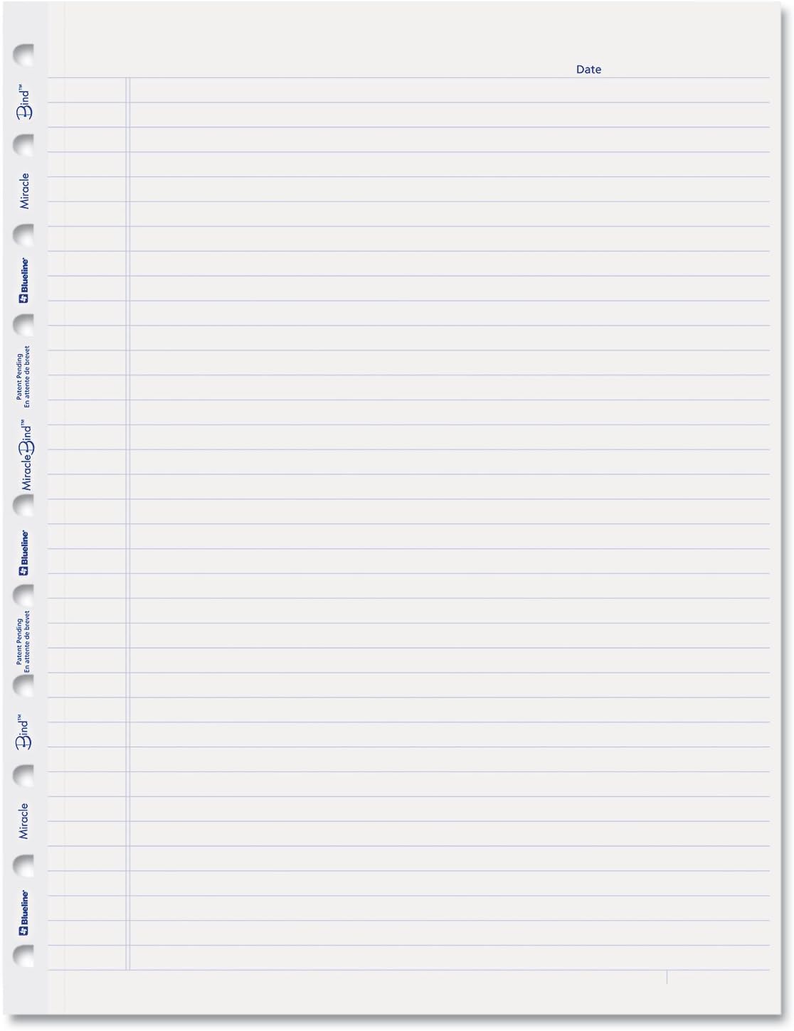 Amazon.com : Blueline AFR11050R MiracleBind Ruled Paper Refill Sheets ...
