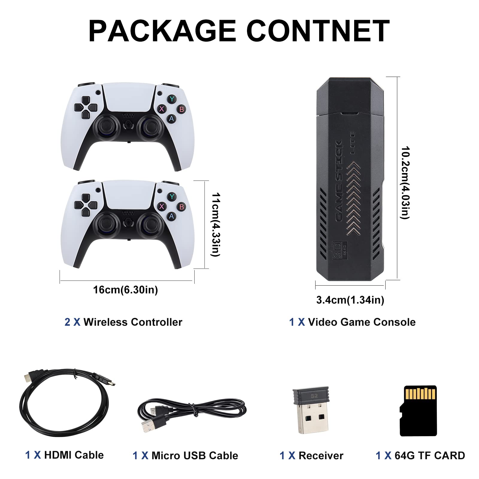 Retro Game Stick Game Console - 20+ Emulators, 64G Built-in 30000 ...