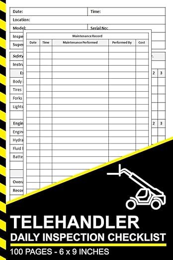 Telehandler Daily Inspection Checklist: Telehandlers Pre-Use Inspection ...