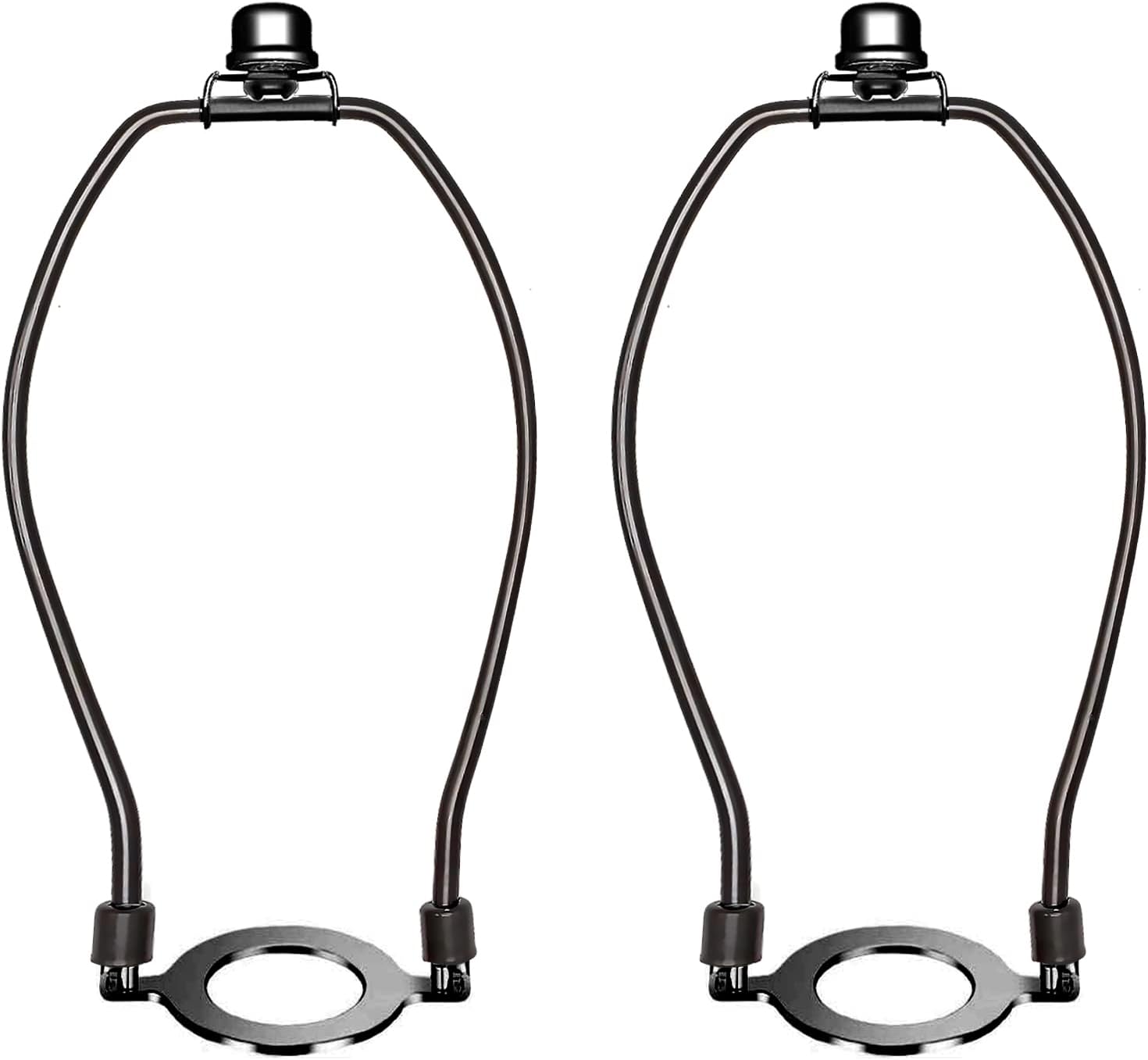 ECUDIS 8 Inch Lamp Shade Harp, 2 Set Lamp Harp Adapter Black Lamp Shade ...