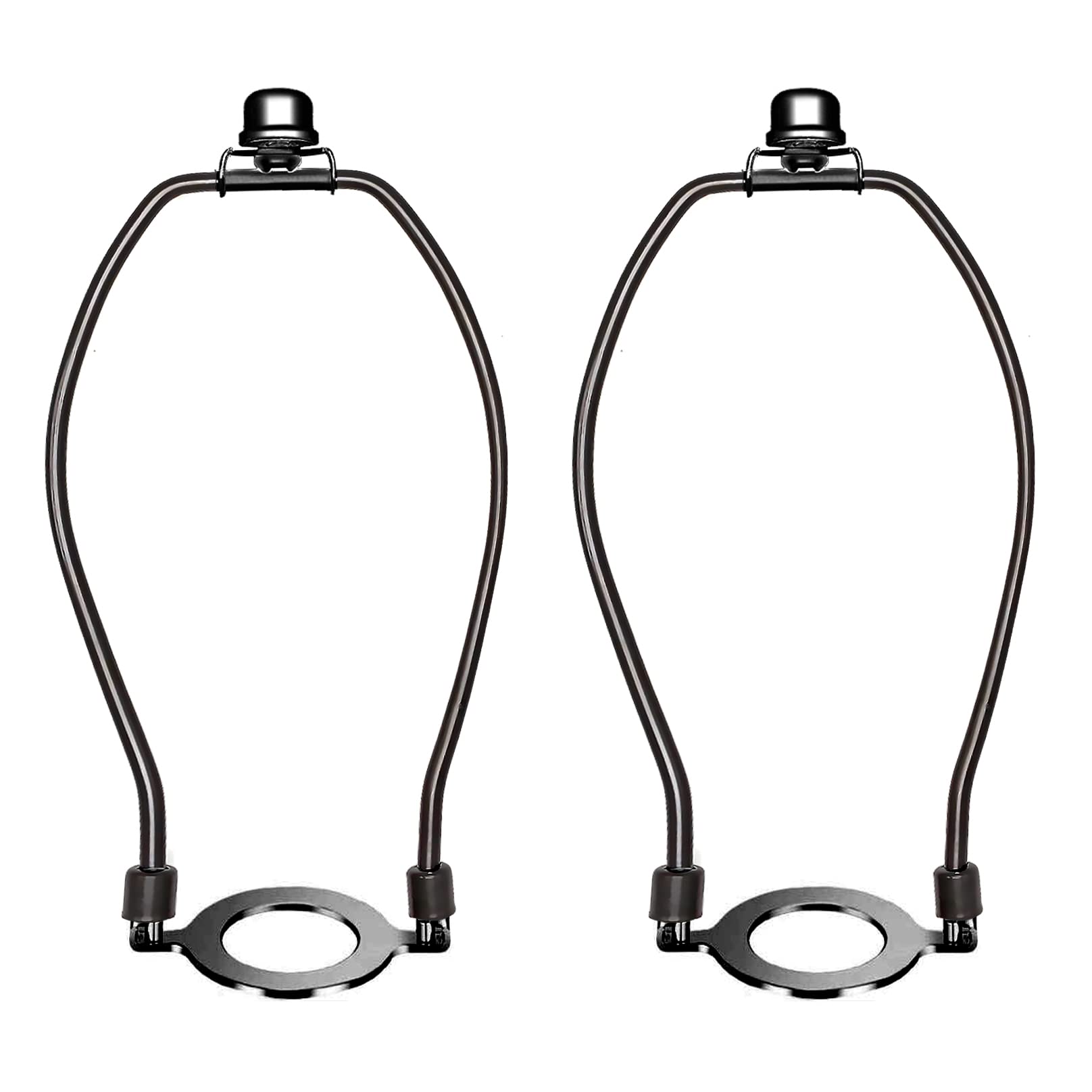 ECUDIS 8 Inch Lamp Shade Harp, 2 Set Lamp Harp Adapter Black Lamp Shade ...