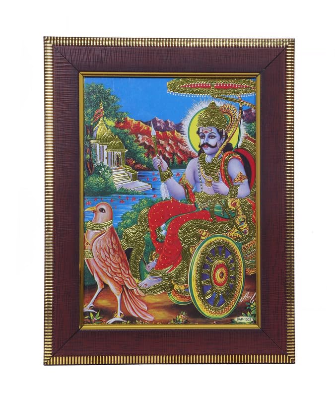 Subhash Pushtak Shani Dev Maharaj Hindu God Wooden Photo Frame ...