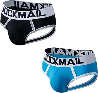 JOCKMAIL 2PCS/Pack Mens Open Back Briefs Bottomless Underwear Low Waist ...