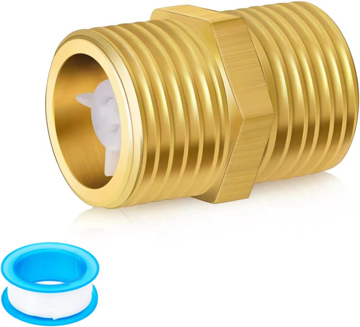 Brass Check Valve 1/2"Male to 1/2"Male Thread, Backflow Prevention, Non ...