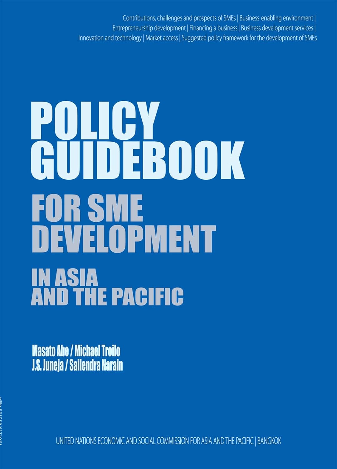 Policy Guidebook for SME Development in Asia and the Pacific: Masato ...
