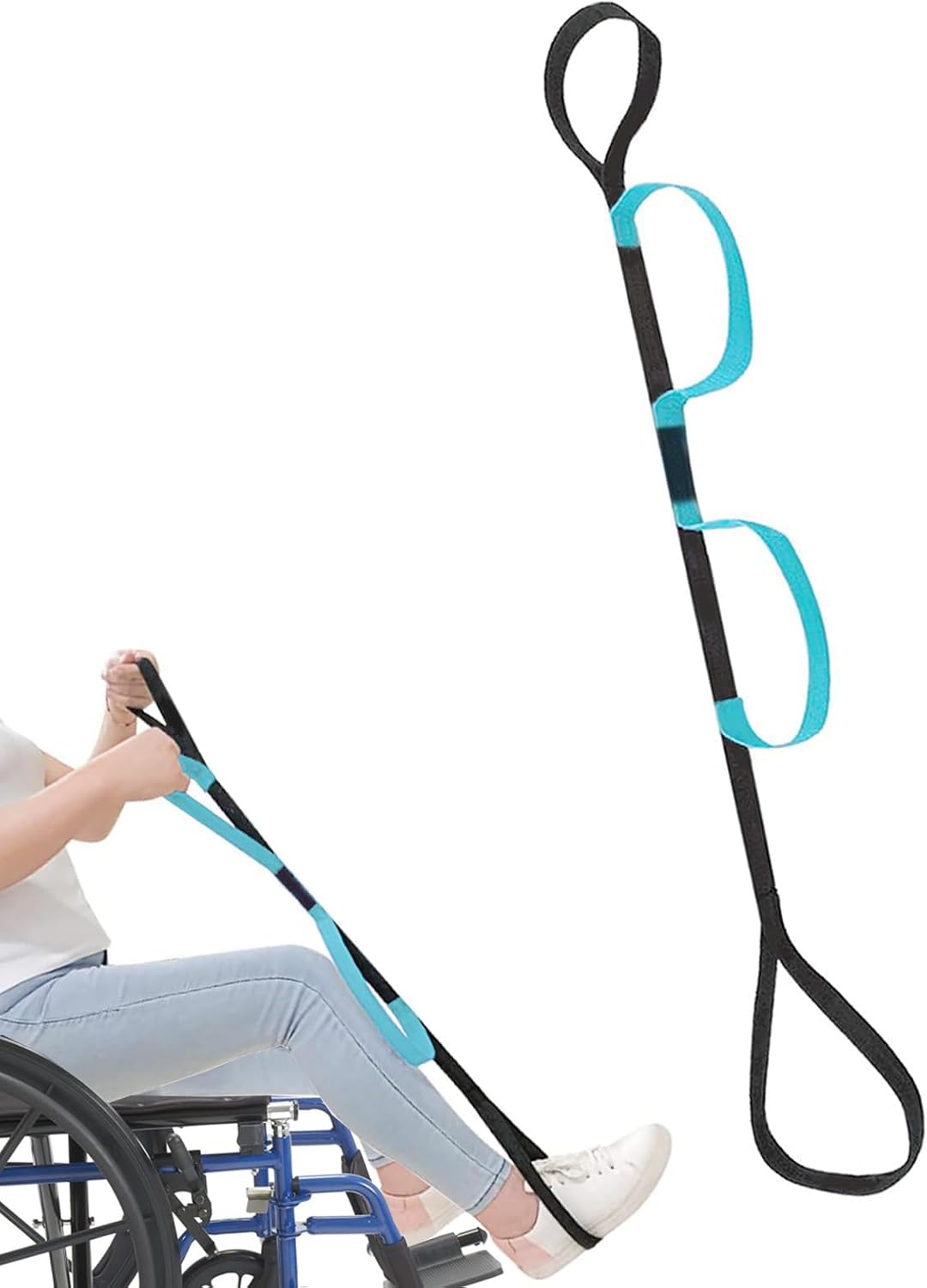 HLBKPX Leg Lifter Strap Rigid Foot Lifter and Hand Grip, Knee Recovery ...