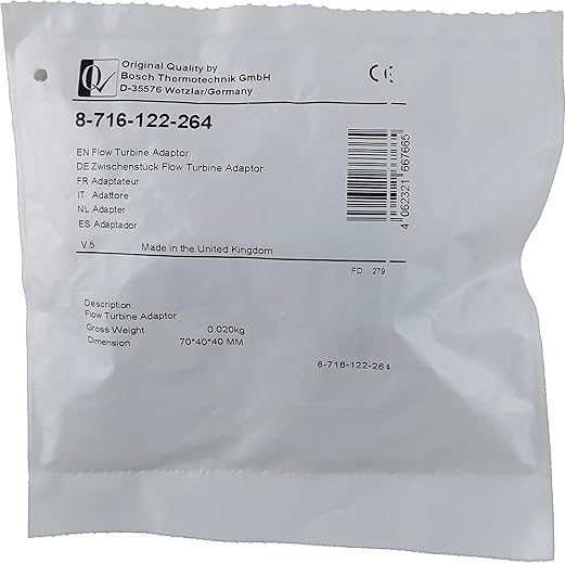 Worcester Boiler Flow Turbine Adaptor 87161064330 8716122264 : Amazon ...