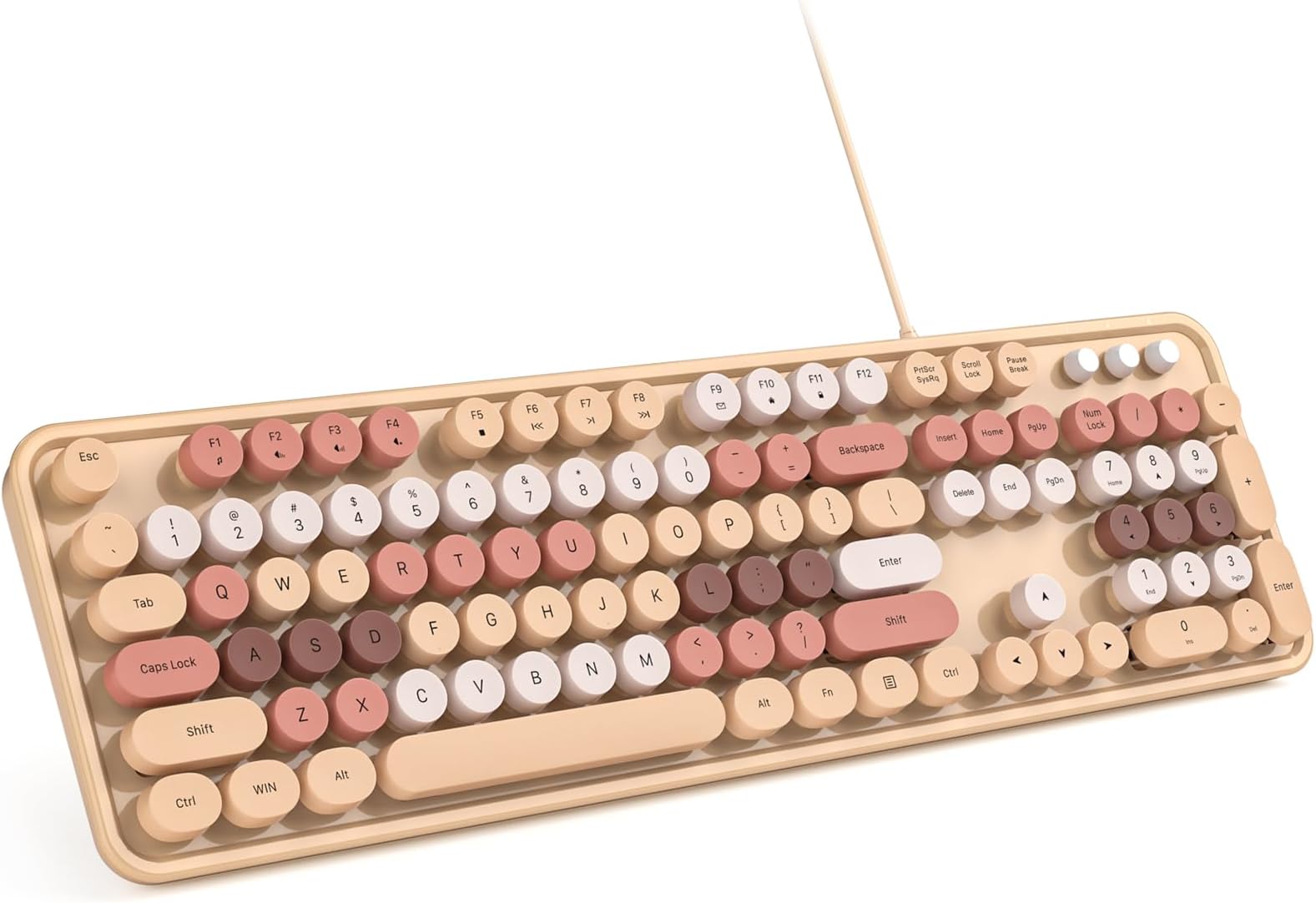 Amazon.com: iRoboosta Retro Typewriter Coffee Keyboard Full Size, 104 ...