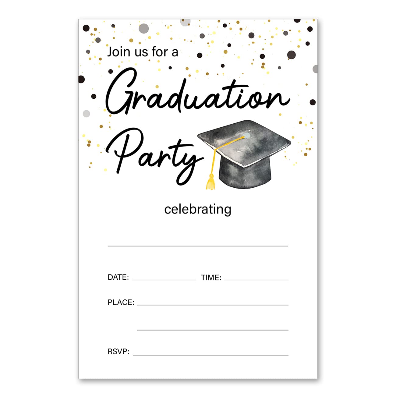 Graduation Hat Invitation Graduation Cap Invitation Or Announcement