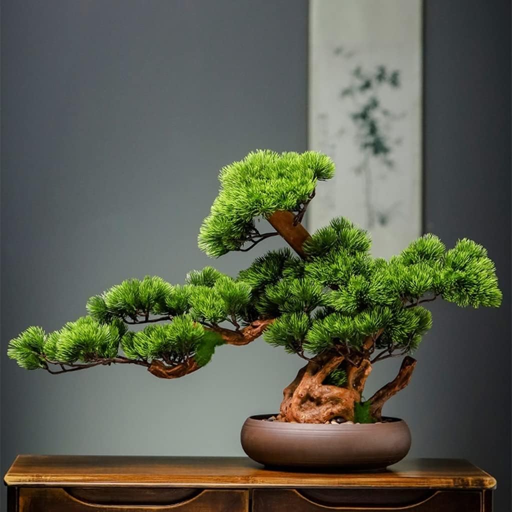 SQLCF Artificial Bonsai Tree, Simulated Welcome Pine, 72CM×26CM×43CM/28 ...