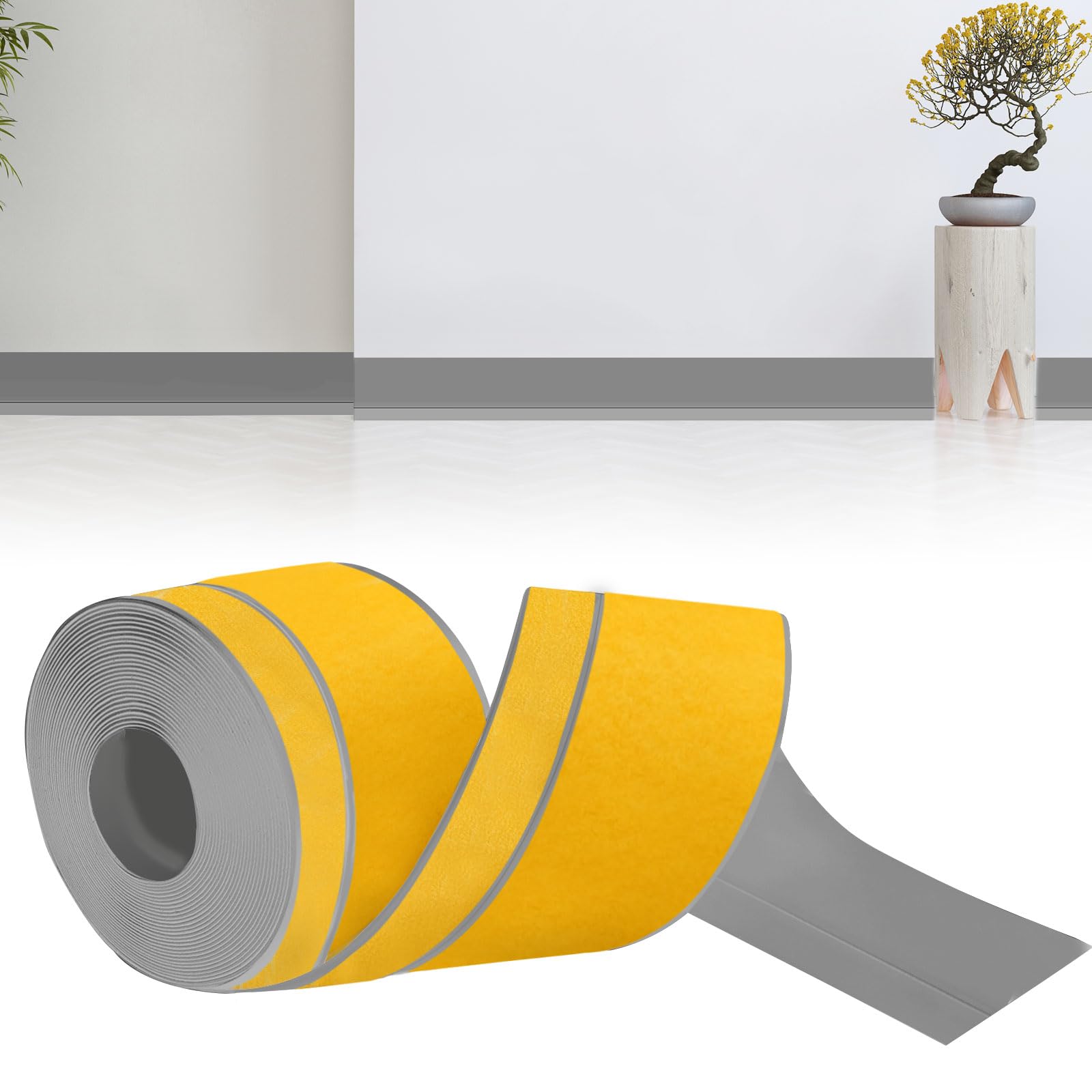 Battiscopa PVC Battiscopa In PVC Autoadesivo Nero - 60mm X 20mm X 6m ...