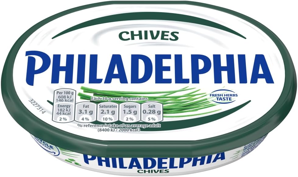 Philadelphia Chives Soft Cheese 165g : Amazon.co.uk: Grocery