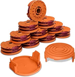 Amazon.com : WA0007/50022833 Trimmer Spools for Worx Weed Eater WG116 WG119 WG183: 2×16ft 0.065 ...
