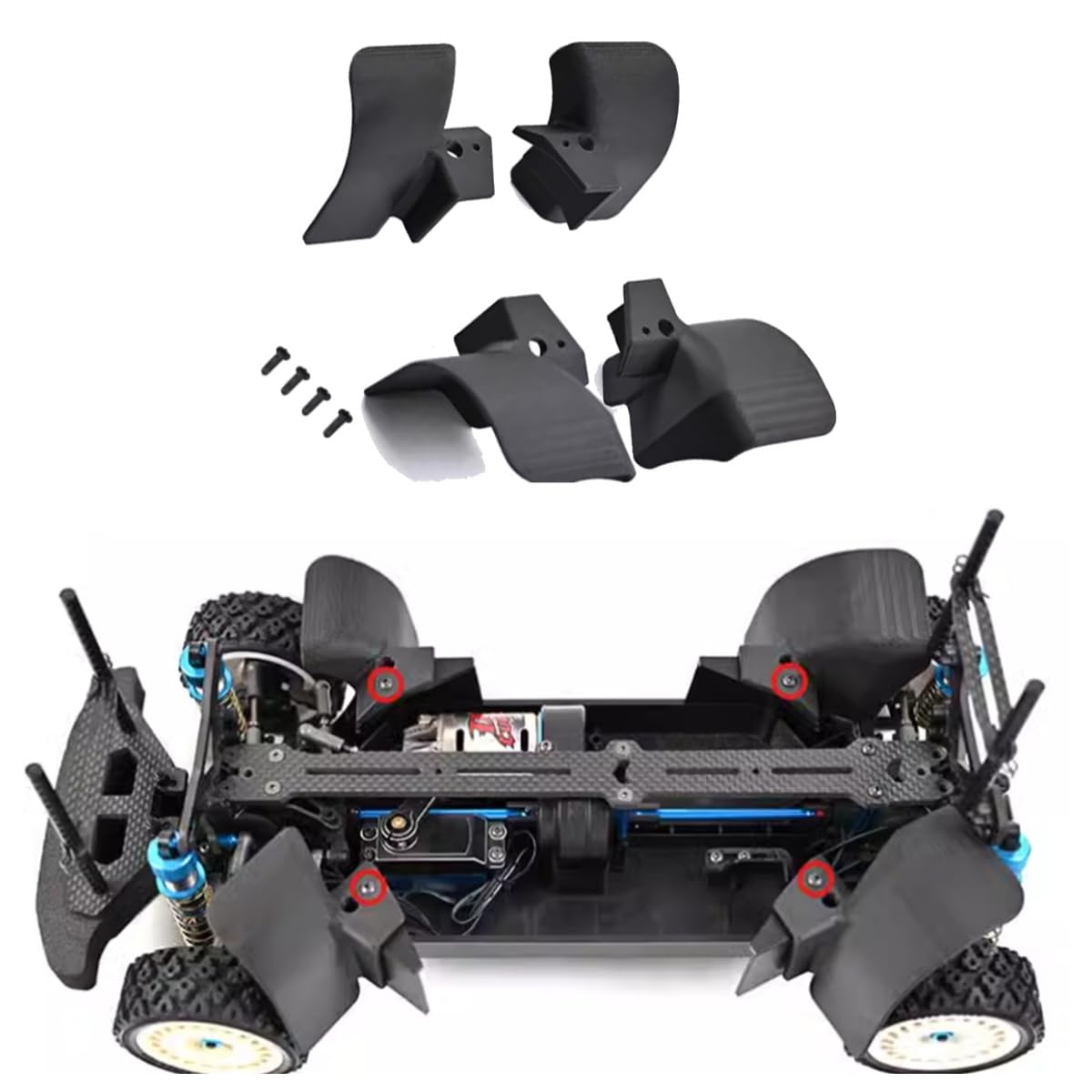 Amazon | Palumma リモートコントロールカーフェンダー Tamiya XV-02 XV02 1/10 RCアップグレード ...