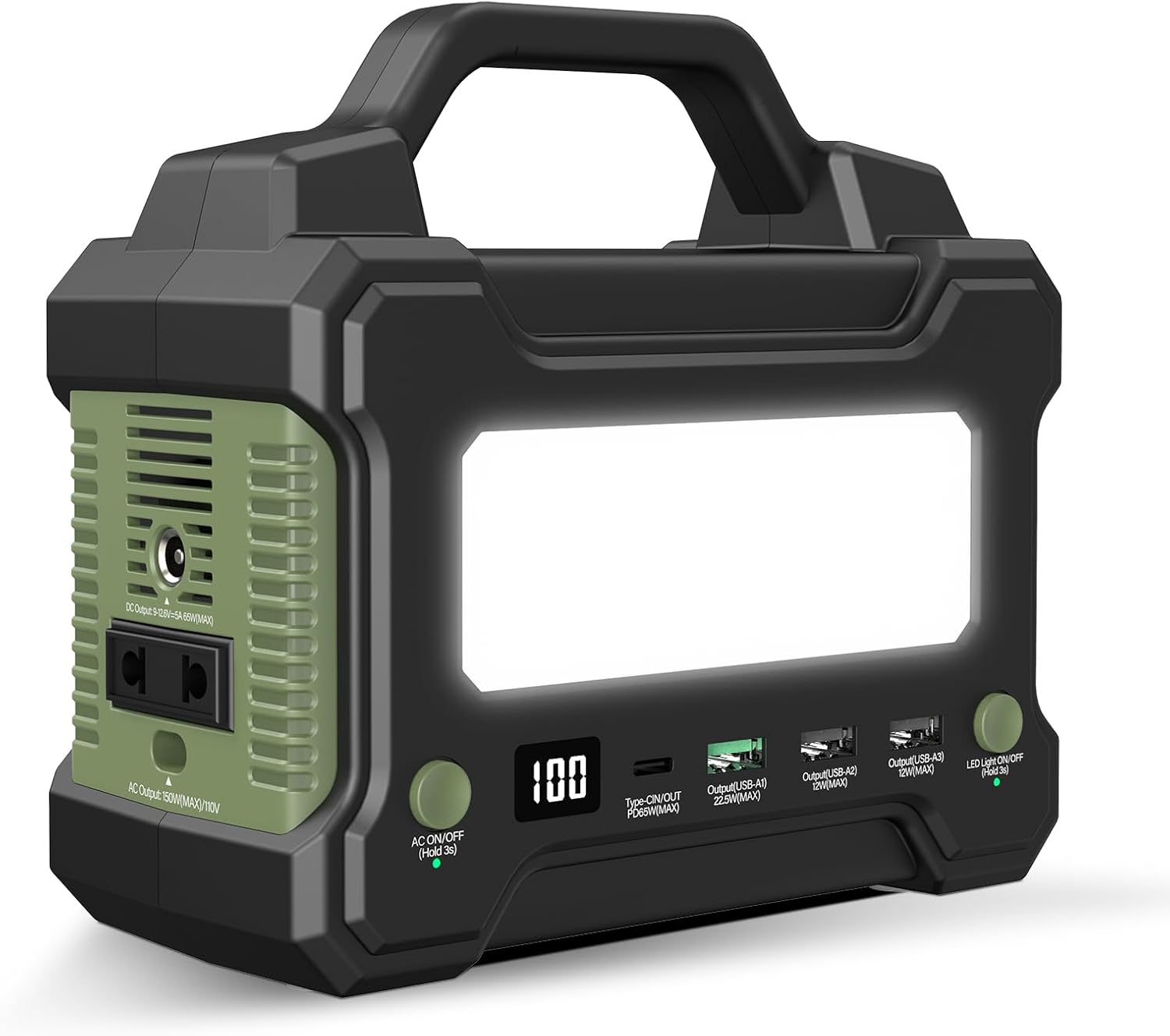 Amazon.com : 150W portable power station, camping power bank, mini ...