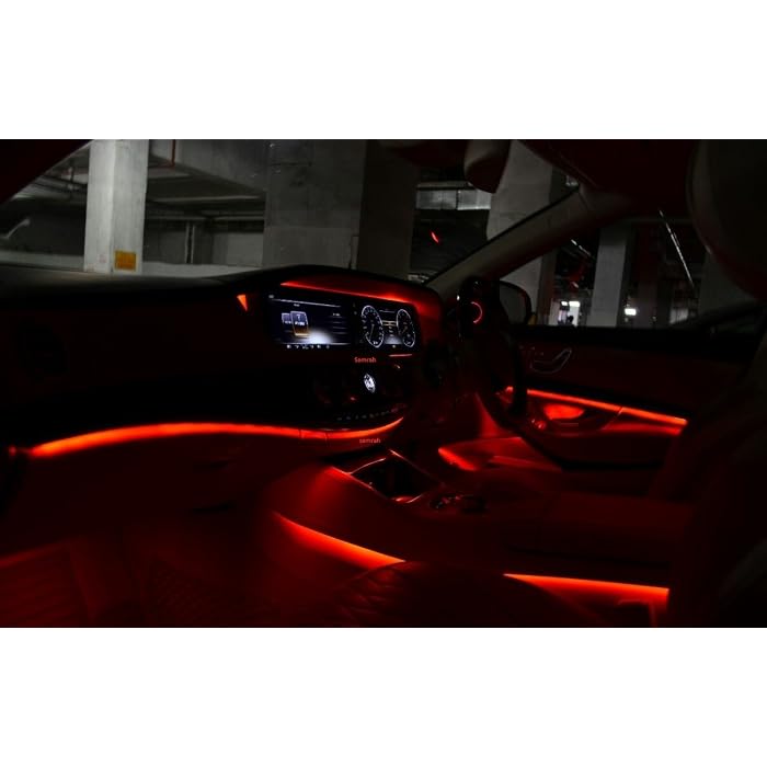 Buy Dashboard Interior LED Light Glow Strip Red Color Strip Light 5 ...