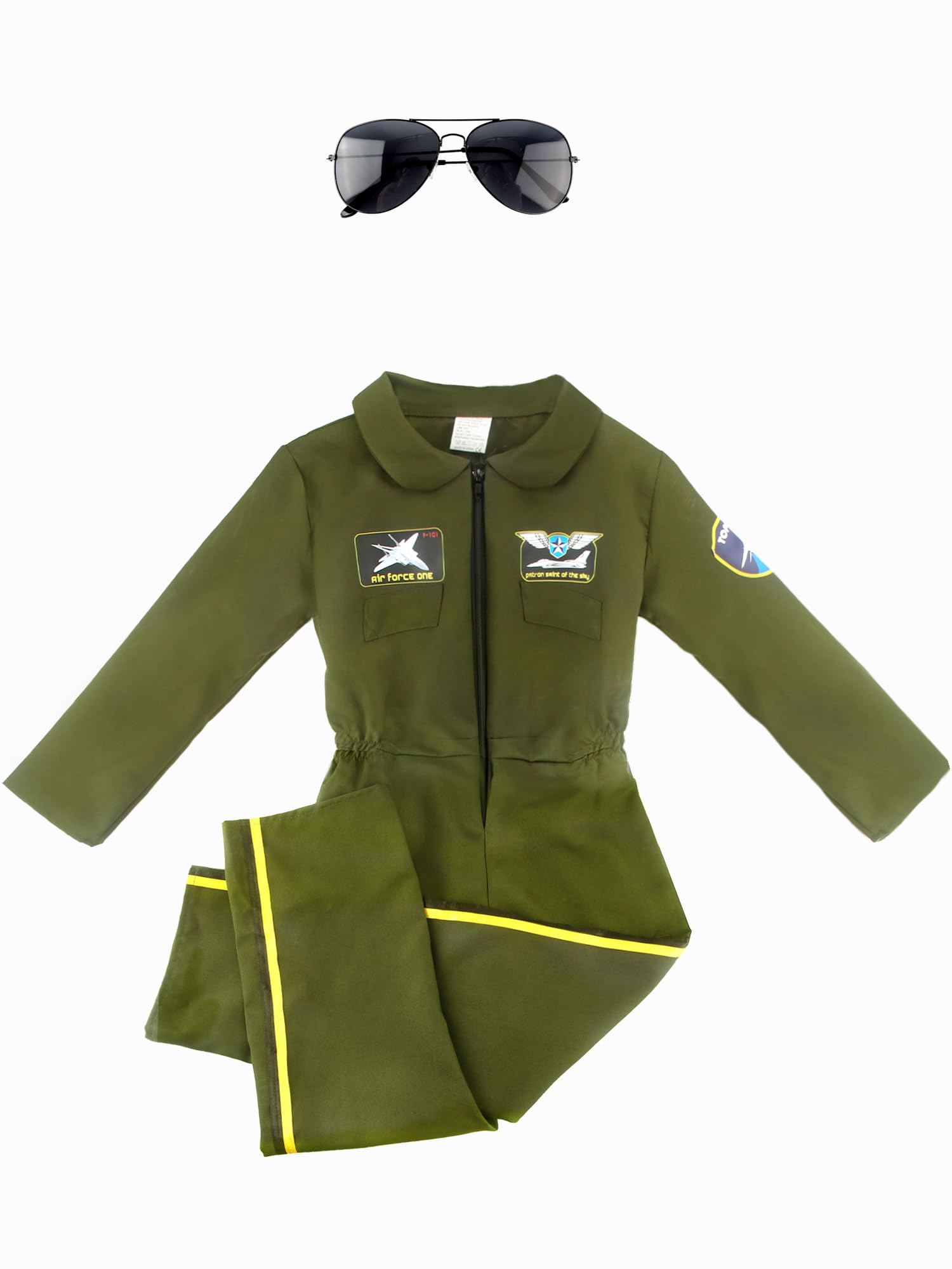 2 Pcs Boys Air Force Fighter Pilot Costume Set Captain Uniform Pilot ...