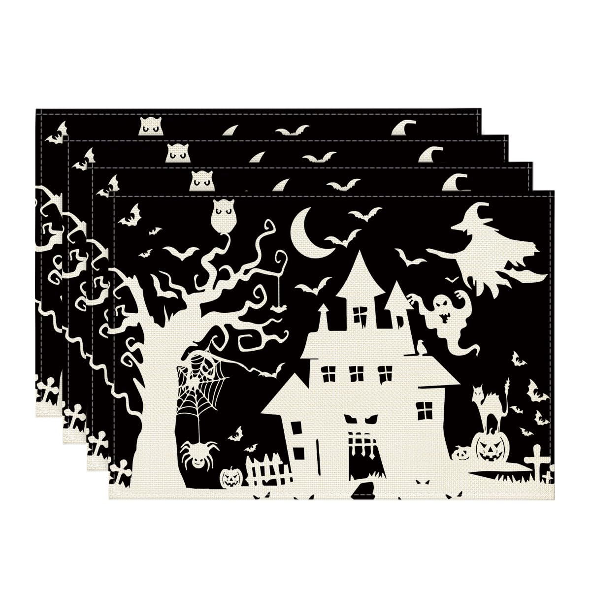Amazon.com: Artoid Mode Spooky Haunted House Tree Ghost Witch Halloween ...