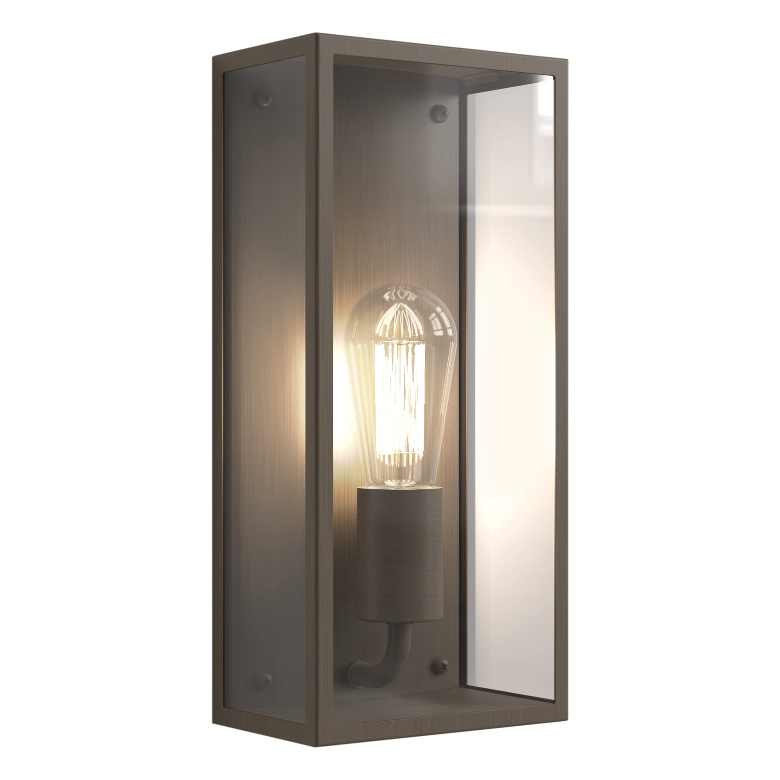 Taryn Outdoor Wall Light Matt Grey Glass IP65 | atelier-yuwa.ciao.jp