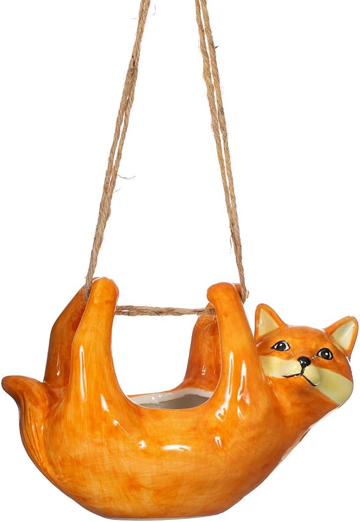 Sass & Belle Woodland Fox Hanging Planter : Amazon.co.uk: Garden