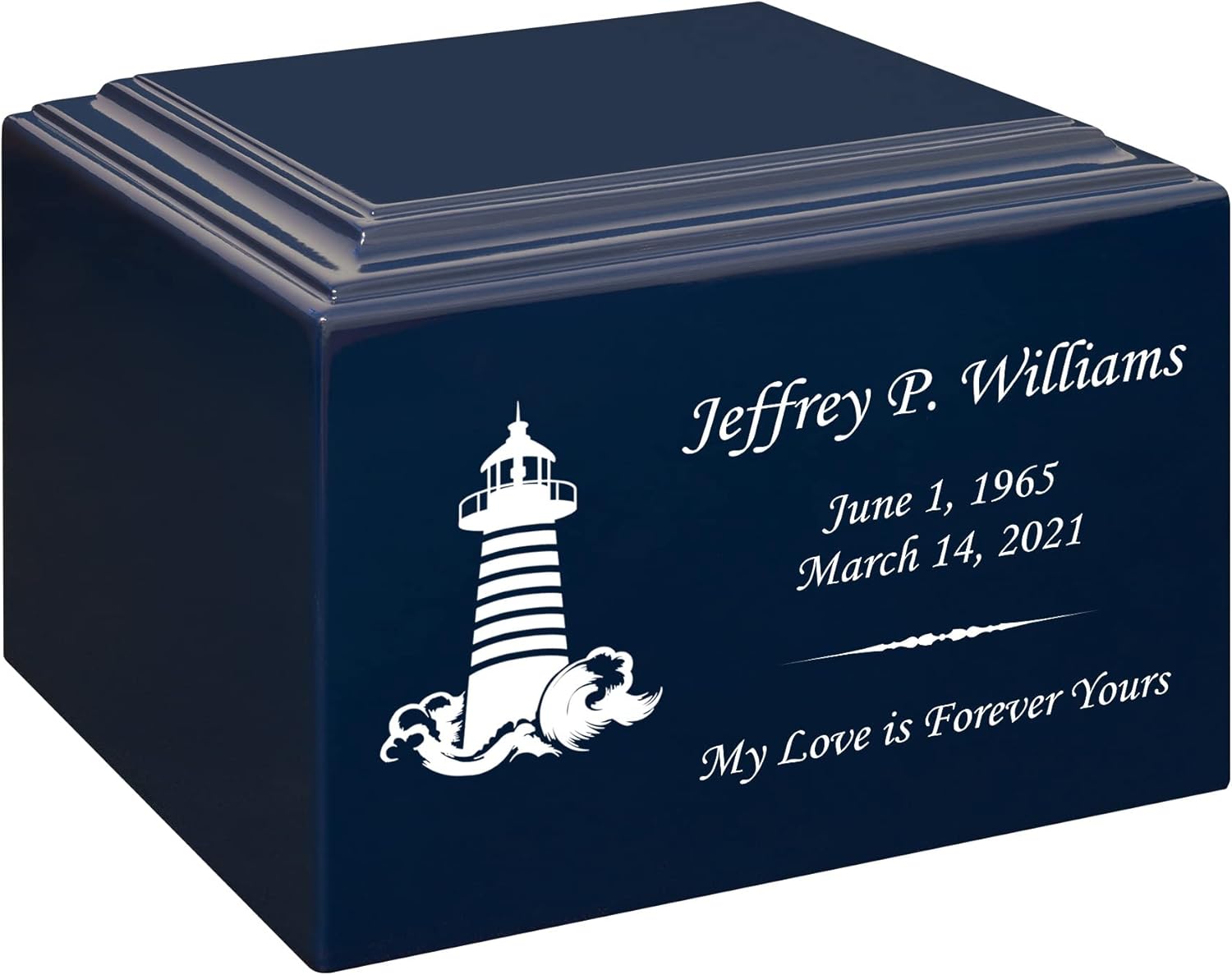 Amazon.com: Stonewood Large Custom Engraved Lighthouse Cremation Urn ...