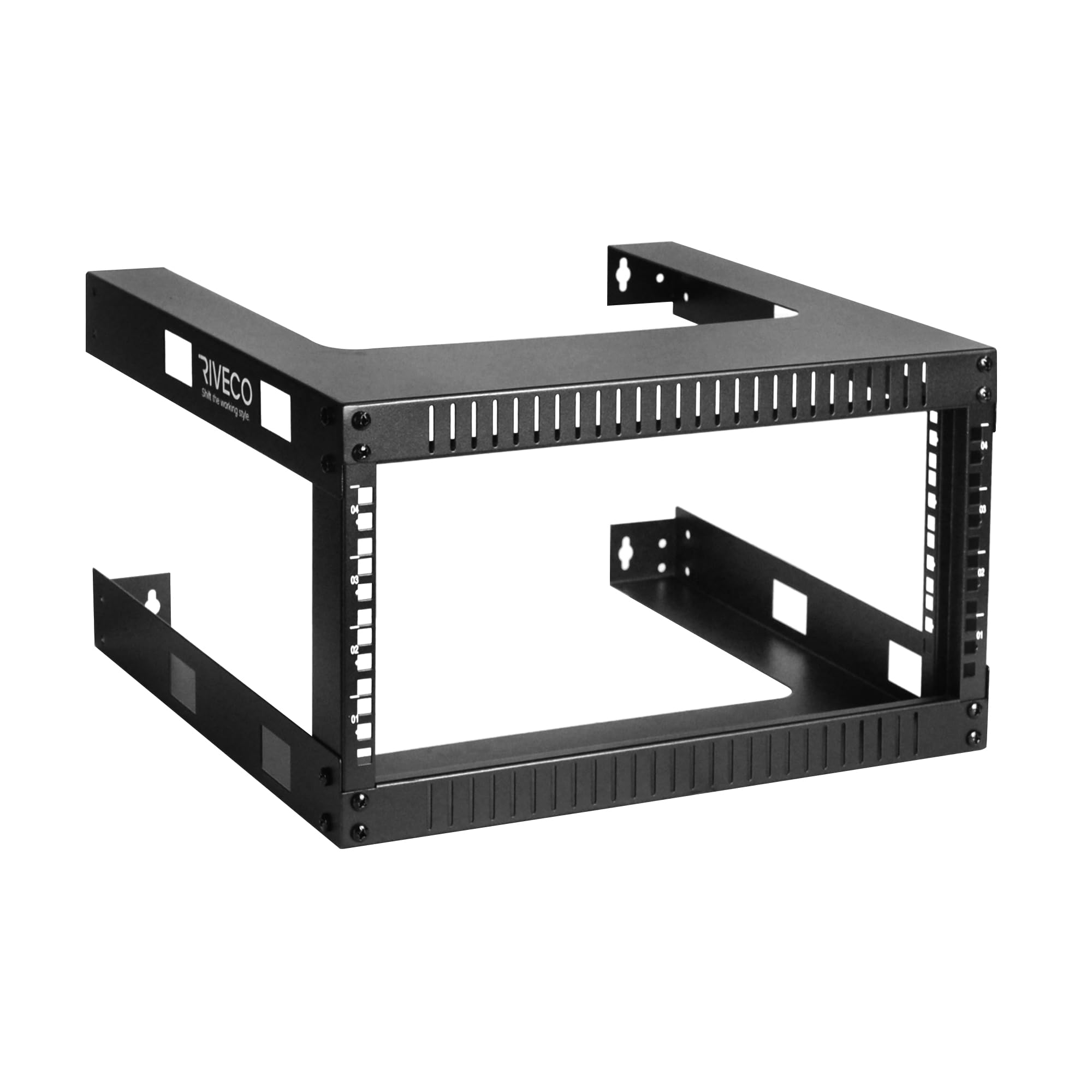 Amazon.com: RIVECO 4U 19" Wall Mount Network Rack – 17.7" Deep 2 Post ...