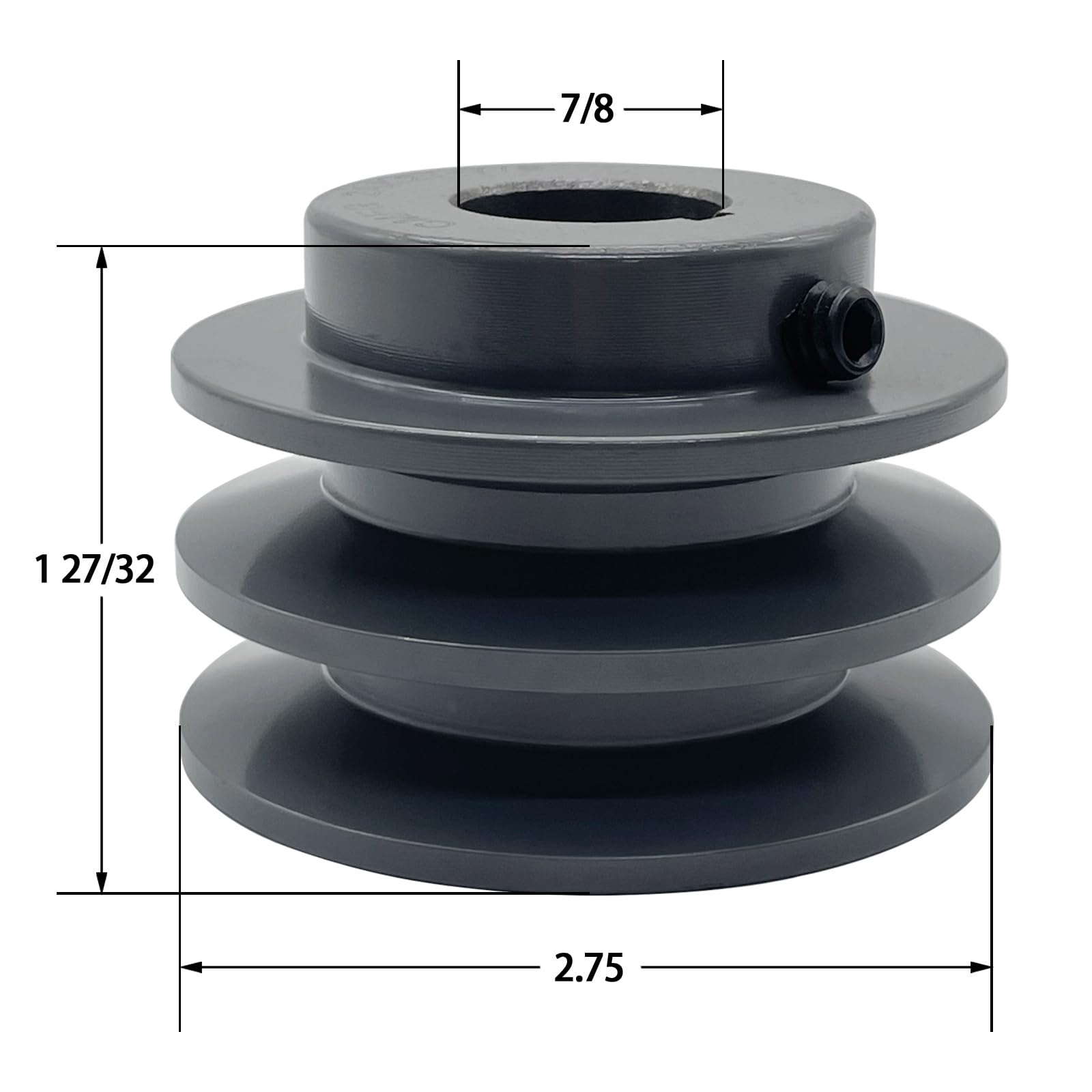Double Groove Pulley 1 1/8 Bore BK50-3/4,BK50X3/4 V Belt Pulley,4.75 ...