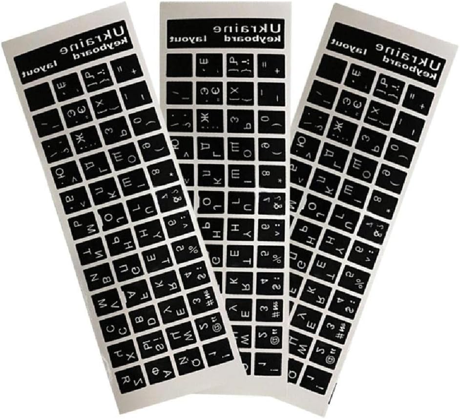 Amazon.com: Keyboard Stickers Ukraine Letters Waterproof Durable Button ...