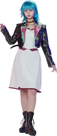 Amazon.com: Women's Game Powder Cosplay Costume Set - 5-Piece Skirt ...