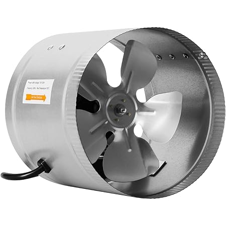 VIVOSUN 8 Inch Inline Duct Fan 420 CFM, HVAC Exhaust Ventilation Fan ...