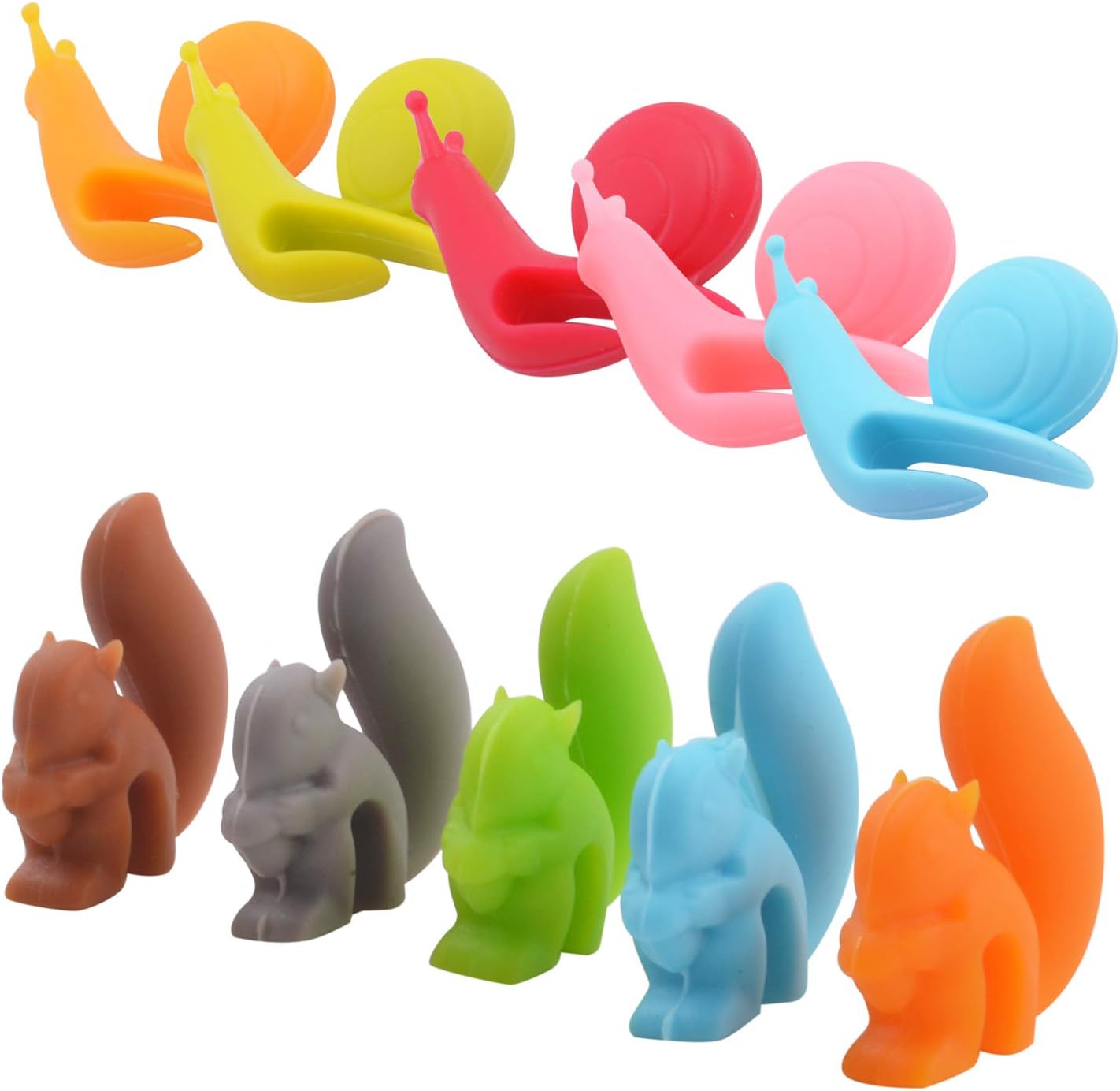Amazon.com: NaSh-Design 10 Pieces Cute Snail Shape Silicone Tea Bag ...