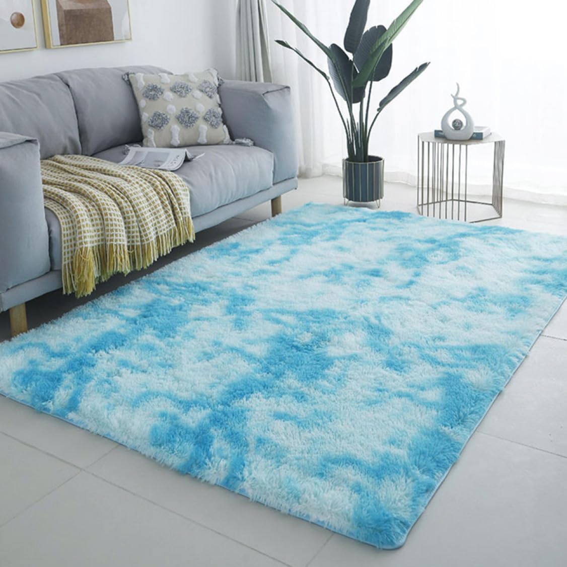 Amazon.co.jp: XMTAN Shearling Rug, Rectangle, Scandinavian Faux Fur Mat ...