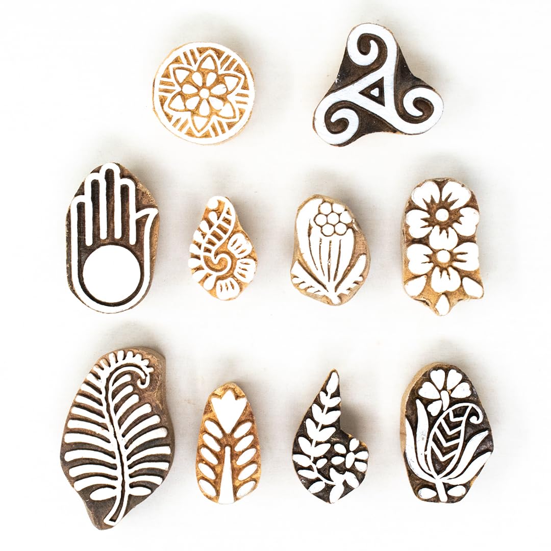 Snapklik.com : Wooden Stamp Block - Printing Stamp Design Set - Block ...