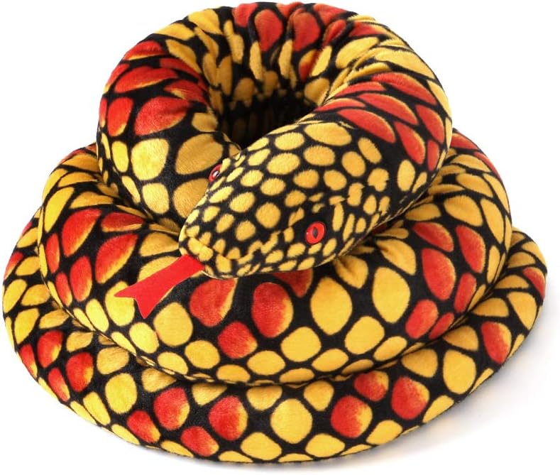 Amazon.com: MUOVE Snake Stuffed Animal, Plush Large Snake Realistic ...