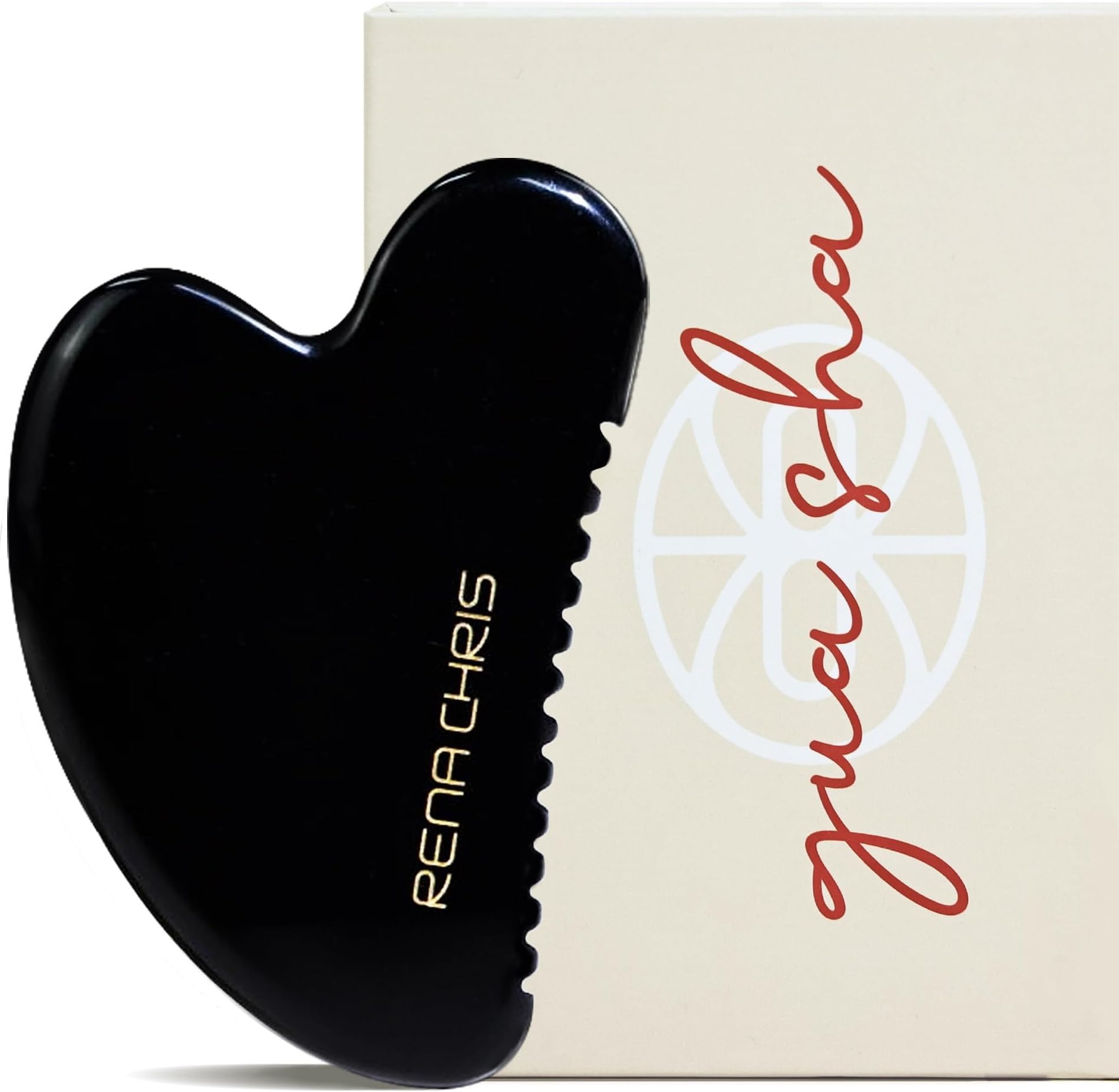 Amazon.com: Rena Chris Gua Sha Facial Tools, Natural Obsidian Gua Sha ...
