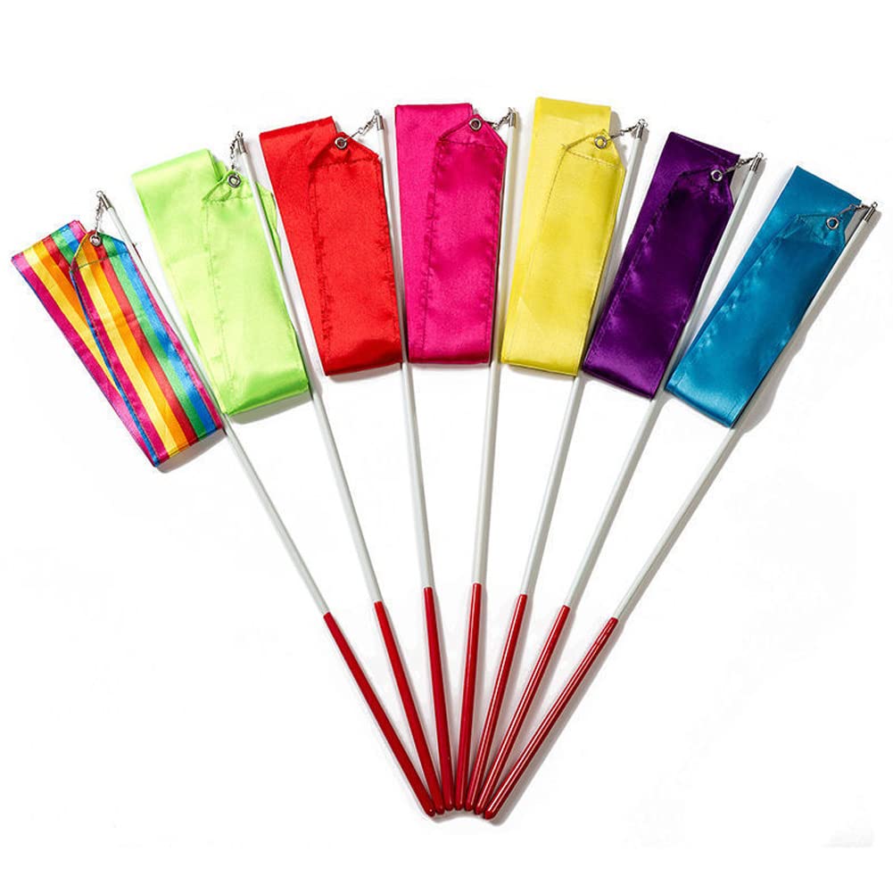 QUUPY 12PCS Dance Ribbons Streamers Rhythmic Gymnastics Ribbon Dance ...