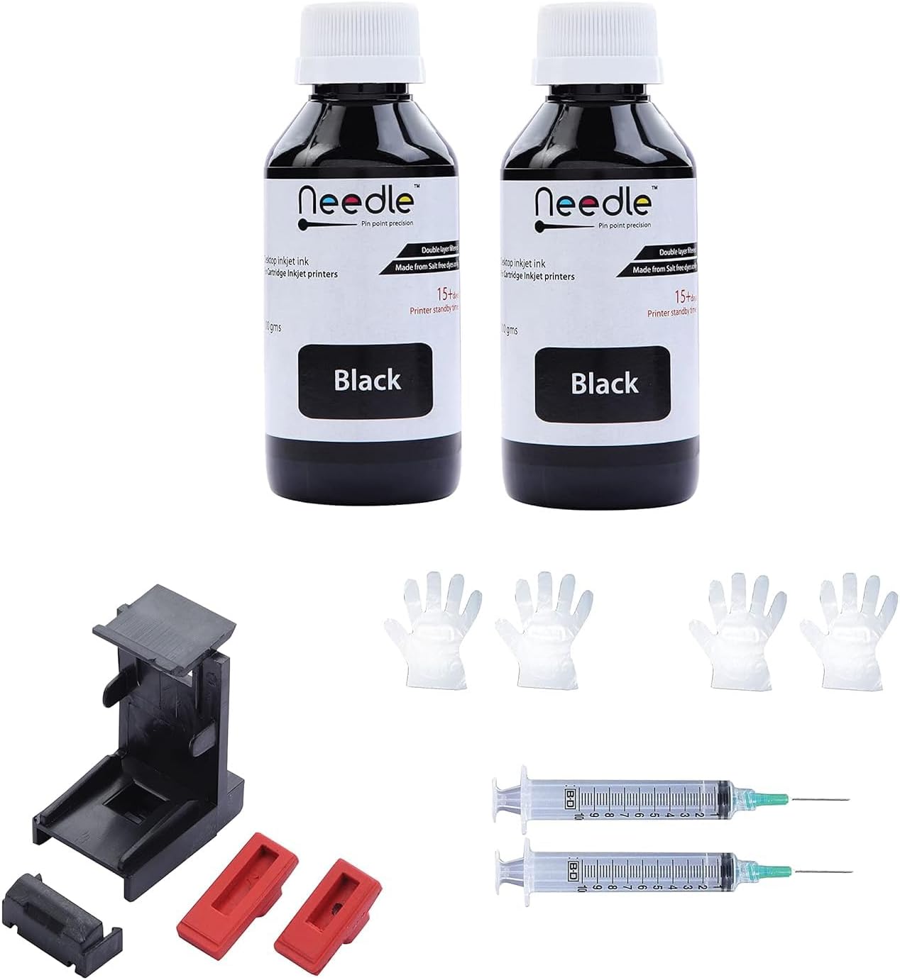 Needle Refill Kit with Suction Tool Combo Pack of High Yield Inkjet ...