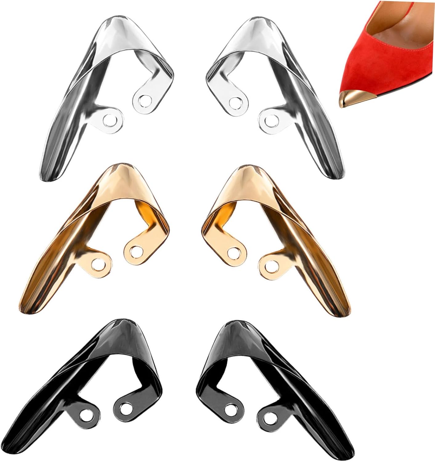 Amazon.com: GLEAVI Metal Shoes Pointed Protector：6pcs Solid Color High ...